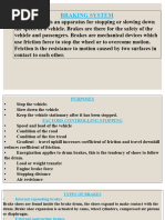 BRAKING SYSTEM Students and Trainer Notes | PDF | Brake | Mechanical ...