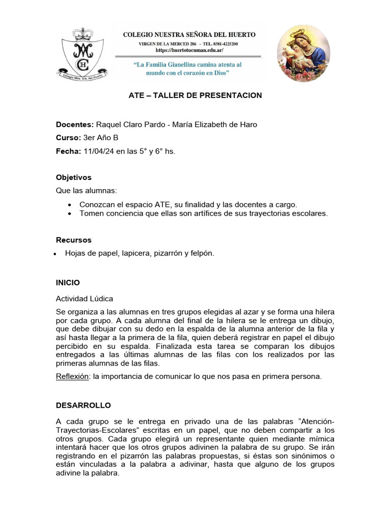 1° Taller ATE | PDF