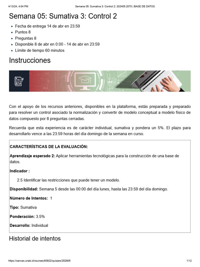 Semana 05 - Sumativa 3 - Control 2 - 202405.2070 - BASE DE DATOS | PDF | Gestión de datos ...