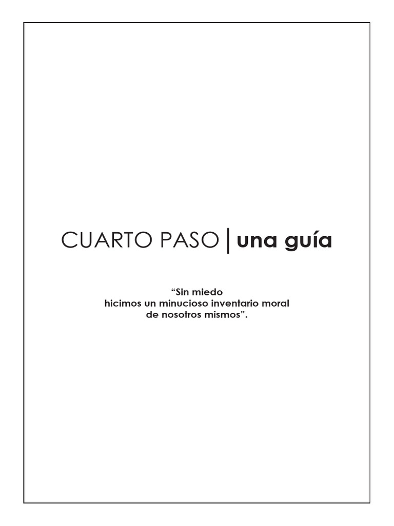 Cuarto Paso Una Guia (Preguntas Para Realizar El 4o Paso) | Descargar ...