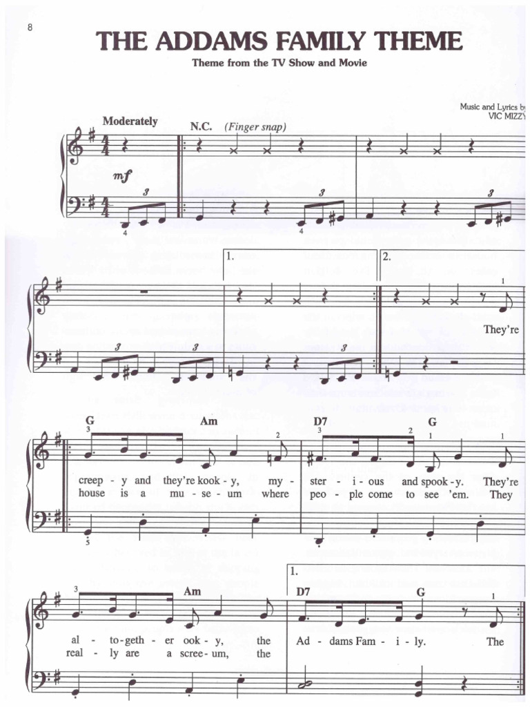 Addams Family Theme | PDF