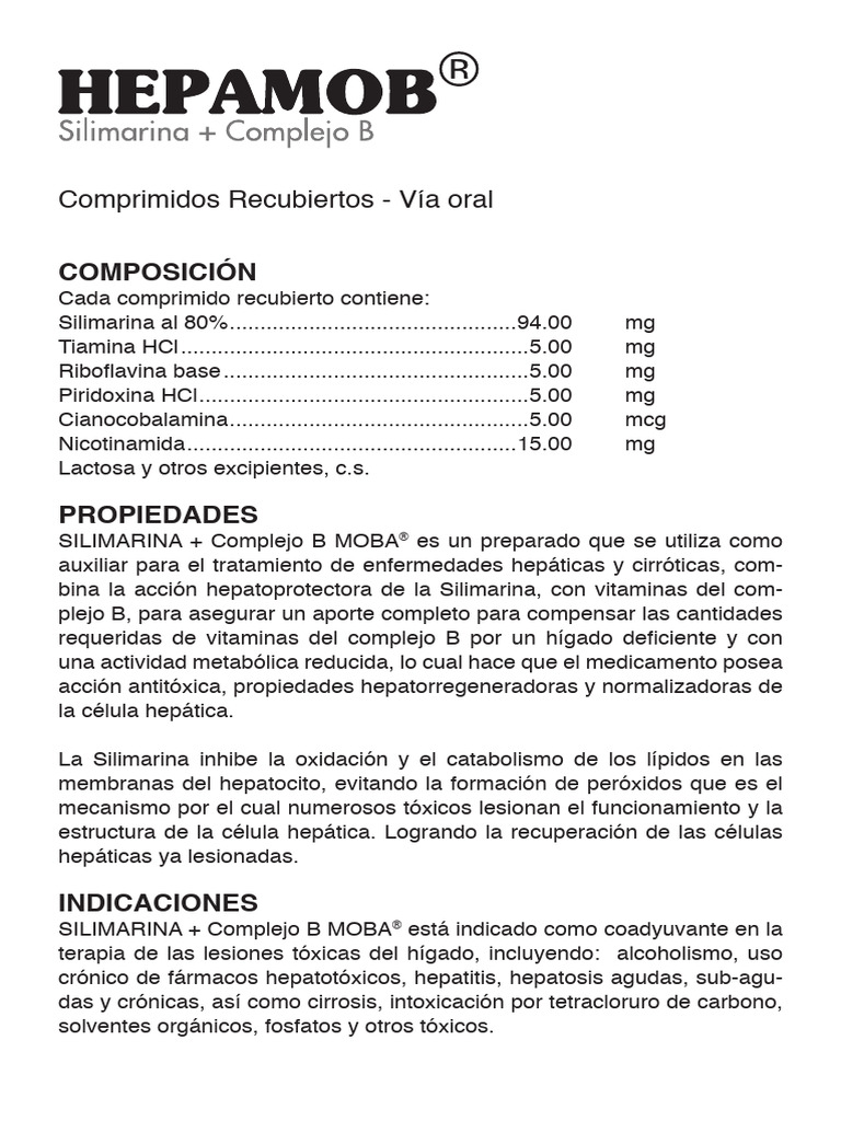 Hepamob | PDF | Medicamentos con receta | Tableta (Farmacia)