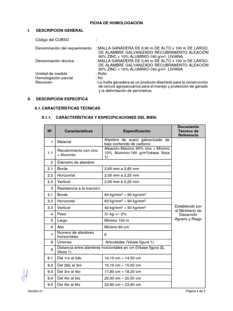 PFH Malla Ganadera 0.90 M, Liviana | PDF | Laboratorios