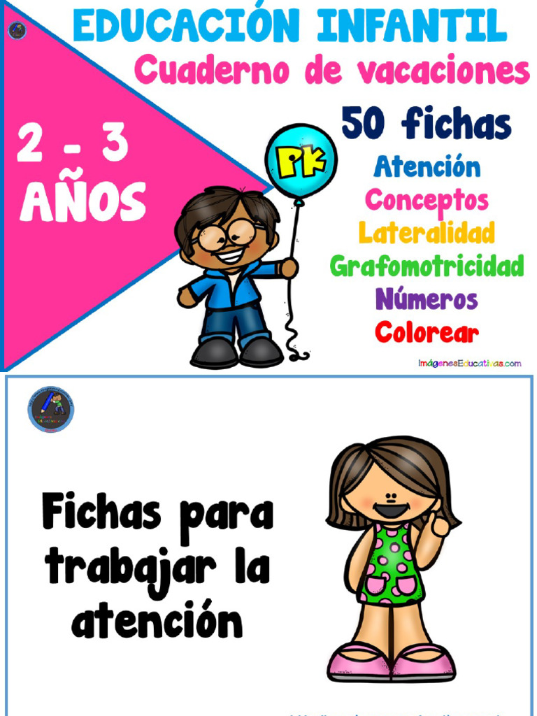 Cuaderno de Vacaciones Infantil 2 3 Años 2019 Parte1 | PDF