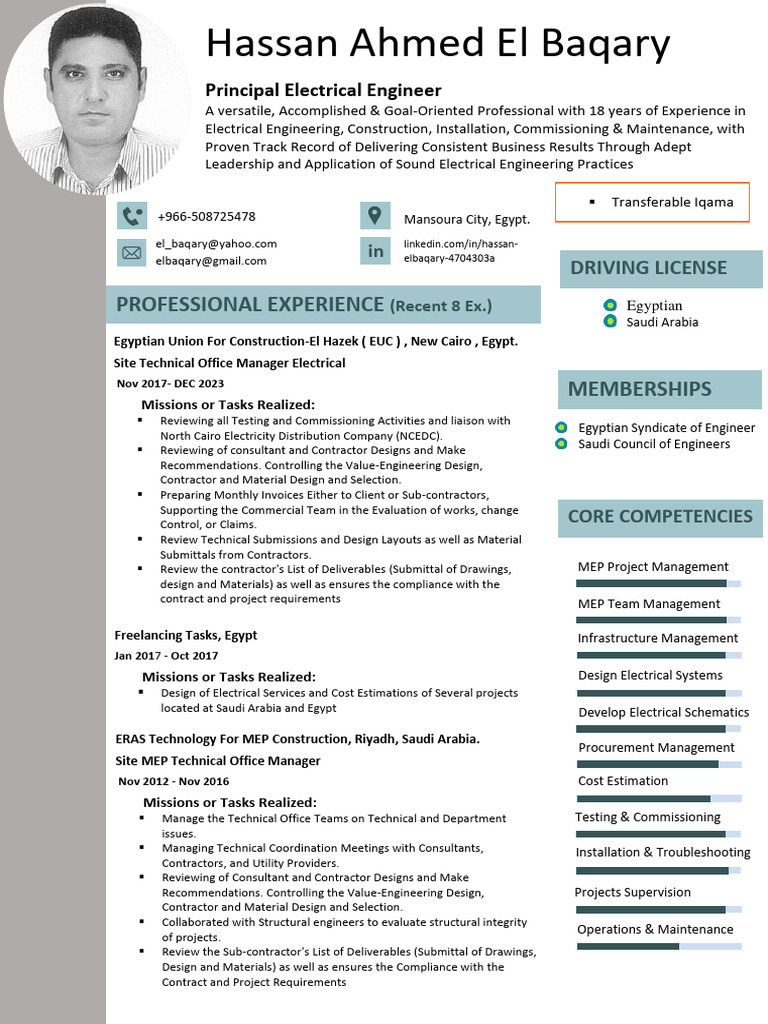 Principal Electrical Engineer 16-01-2024 1705419164 | PDF | Consultant ...