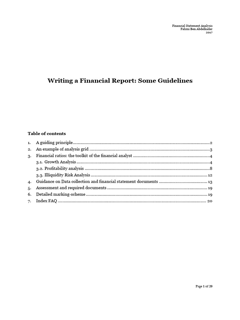 Fba Hec Appendix2 Guidelines | PDF | Working Capital | Balance Sheet