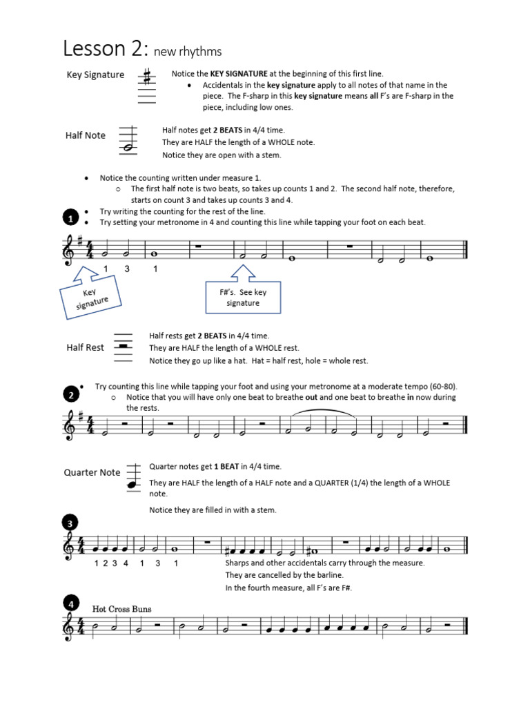 Lesson 2 Final | PDF | Rhythm | Rhythm And Meter