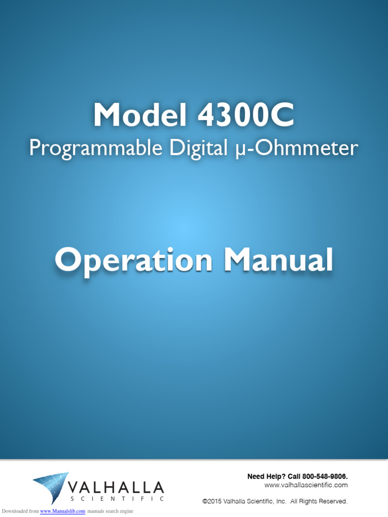 Model 4300C: Programmable Digital - Ohmmeter | PDF | Fuse (Electrical ...