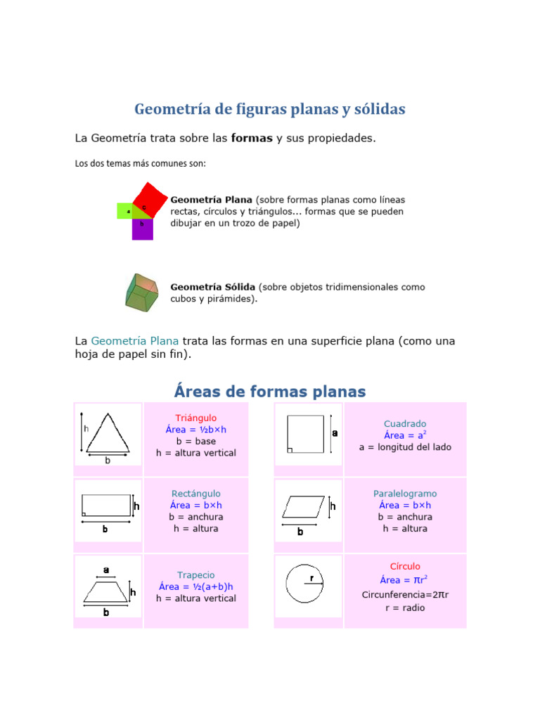 5 y 6 Geometría de Las Figuras Planas | PDF | Zona | Triángulo