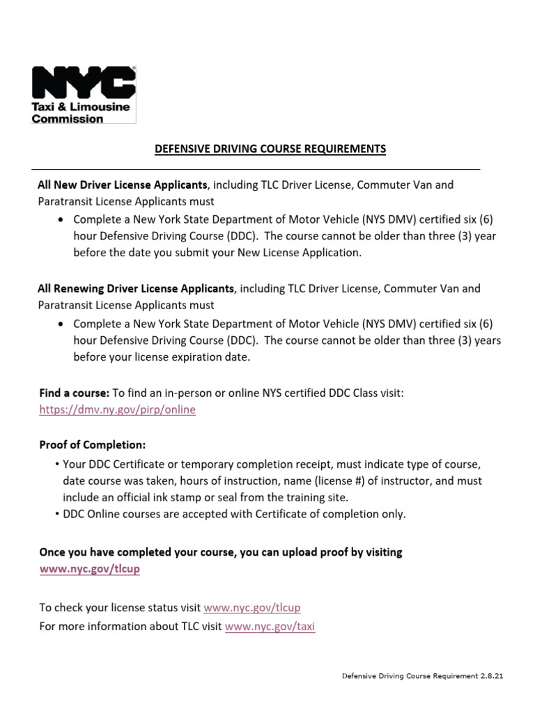 Defensive Driving Requirements | PDF | Career & Growth | Finance ...