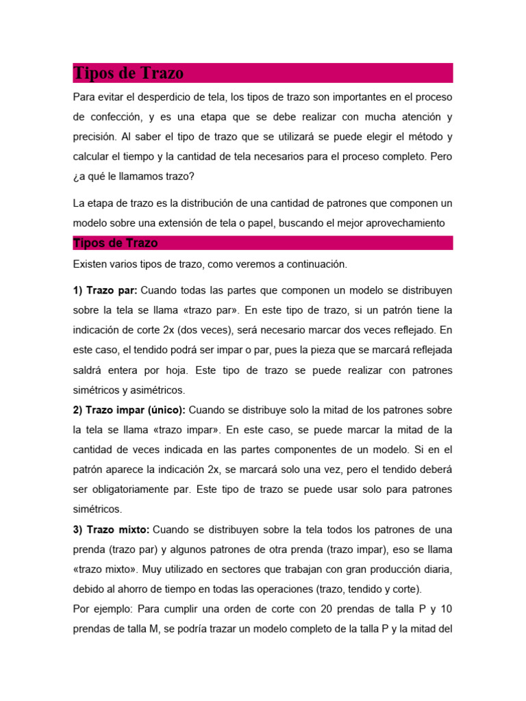 Tipos de Trazo | PDF | Textiles | Software