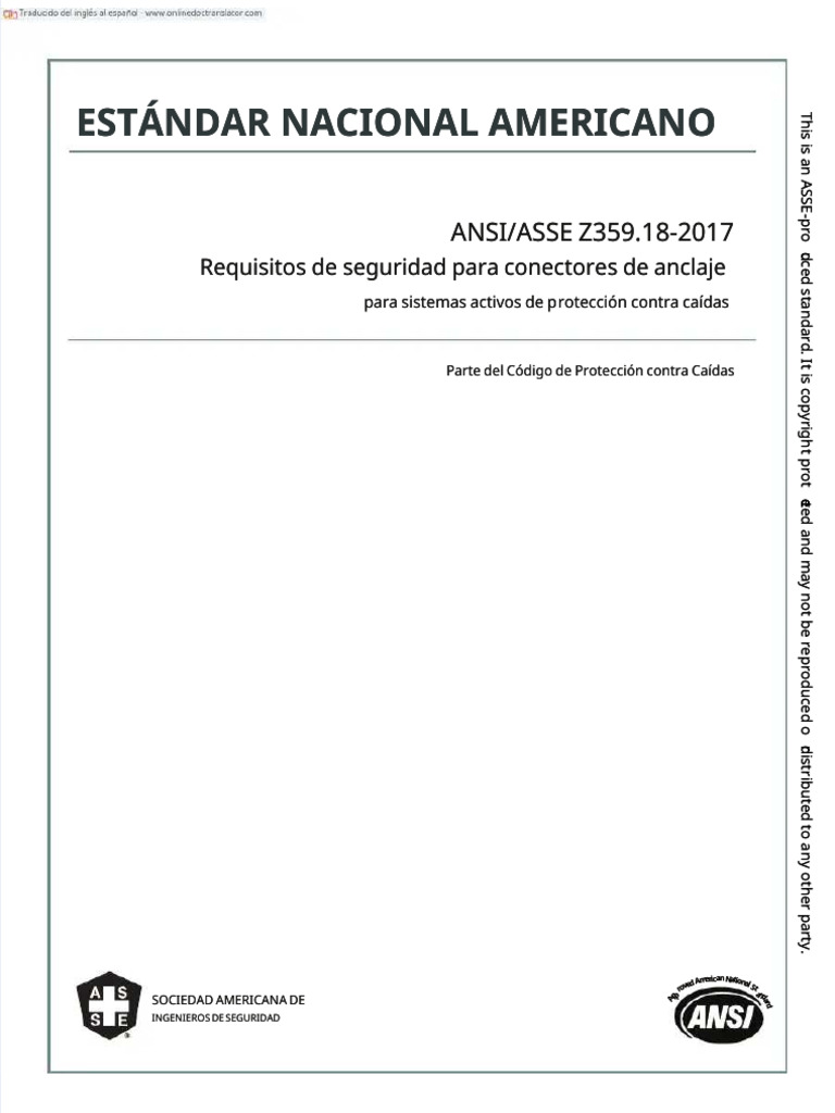 Ansi Asse z359 18 | PDF