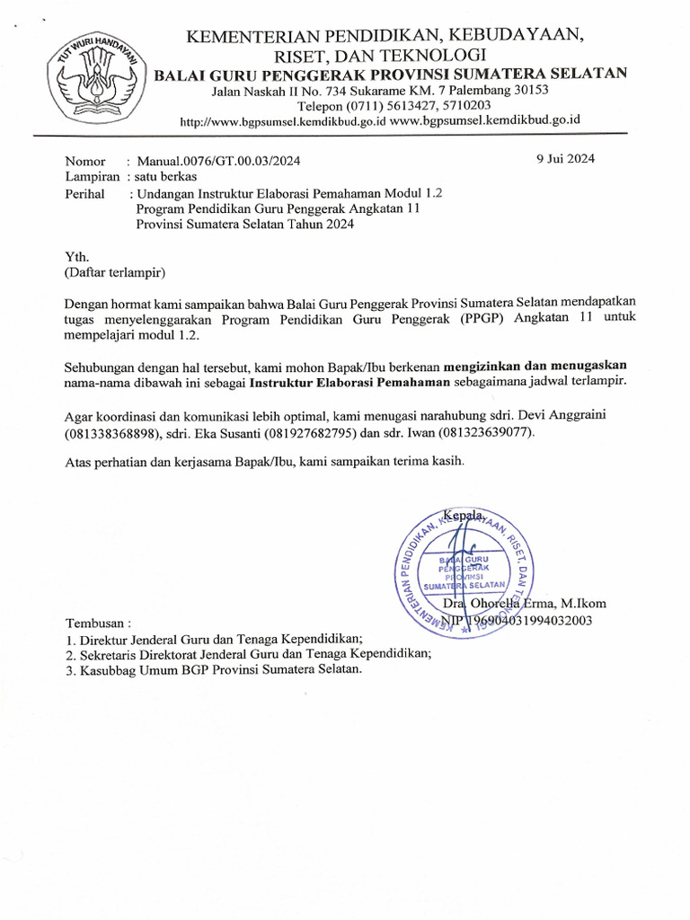 Manual.0076 - Undangan Instruktur Elaborasi Pemahaman Modul 1.2 PGP A11 ...