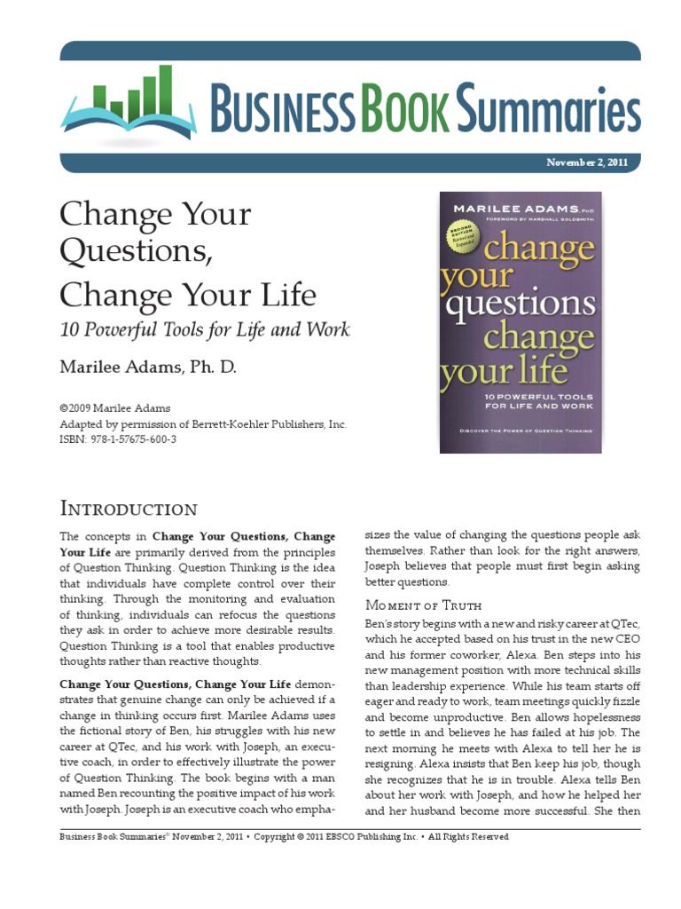 Change Your Questions Change Your Life | PDF | Thought | Copyright