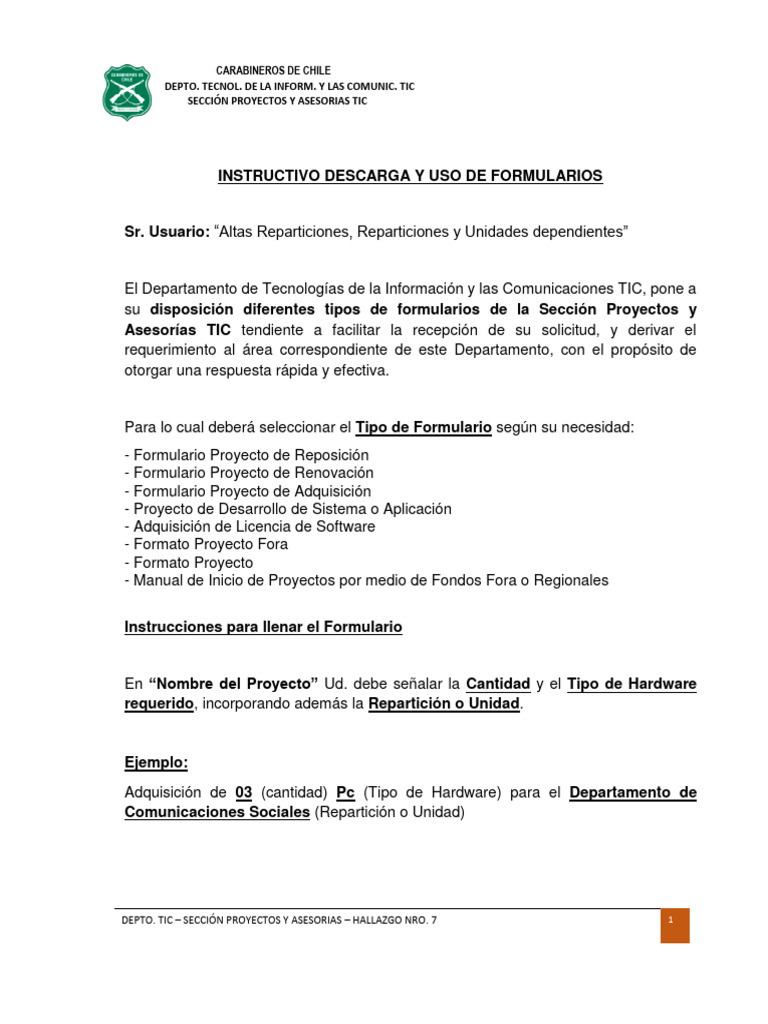Instructivo Descarga y Uso de Formularios | PDF | Microsoft Office | Microsoft