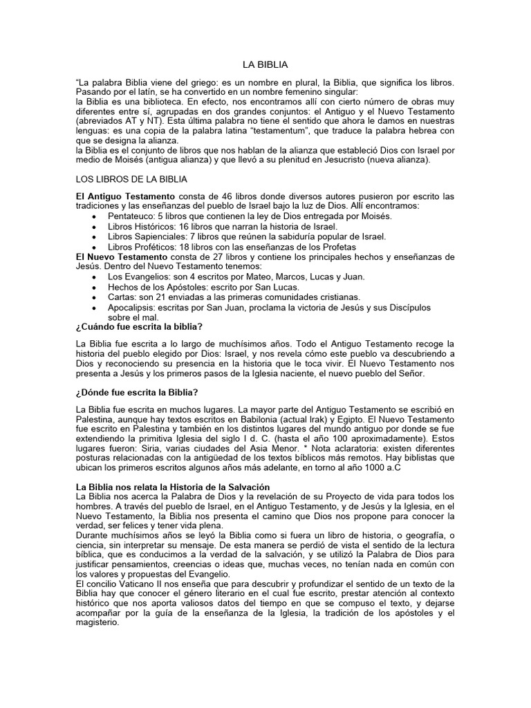 LA BIBLIA (2) | PDF | María, madre de Jesús | Biblia