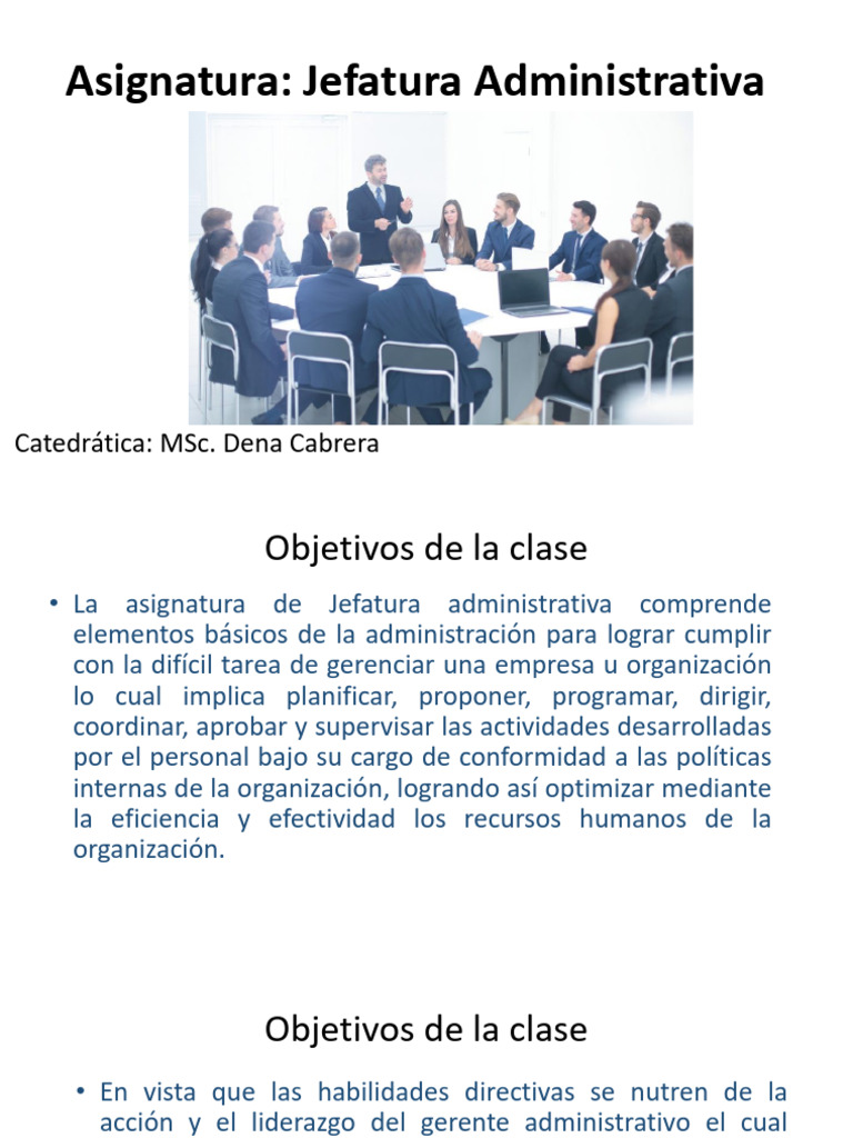 Jefatura Administrativa y Motivación | PDF | Liderazgo | Motivación