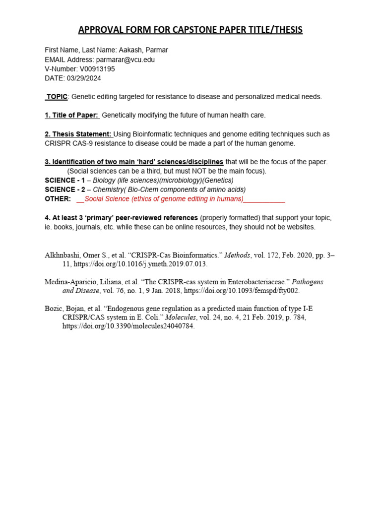 Capstone Approval Form-1 | PDF