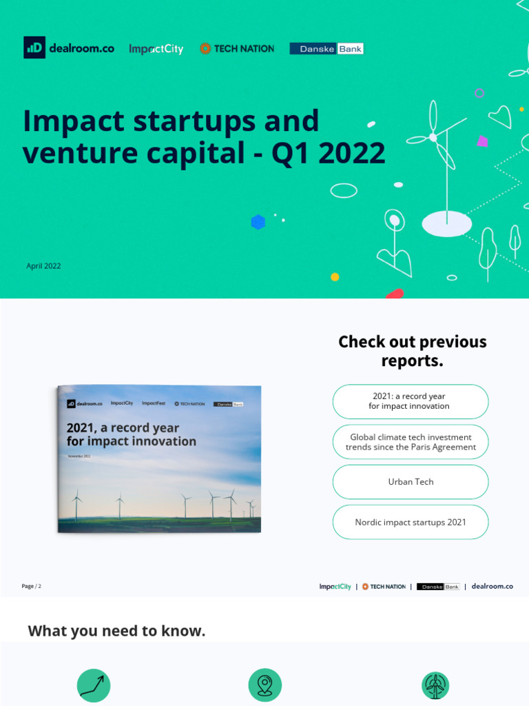 Dealroom Impact Q1 2022 | PDF | Venture Capital | Corporate Finance