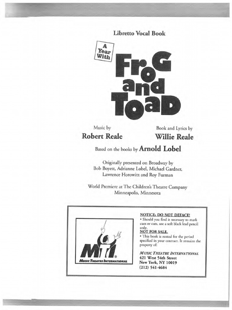 A Year With Frog and Toad | PDF