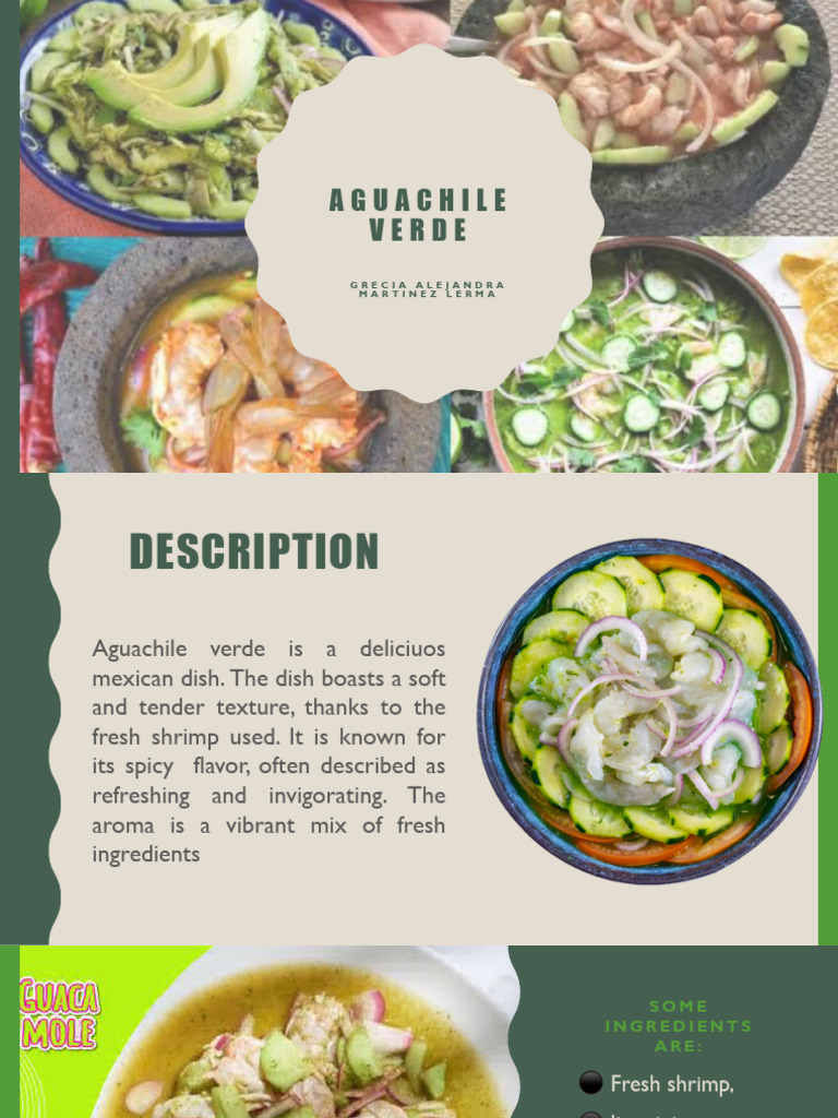 Aguachile Verde Presentation English Class | PDF
