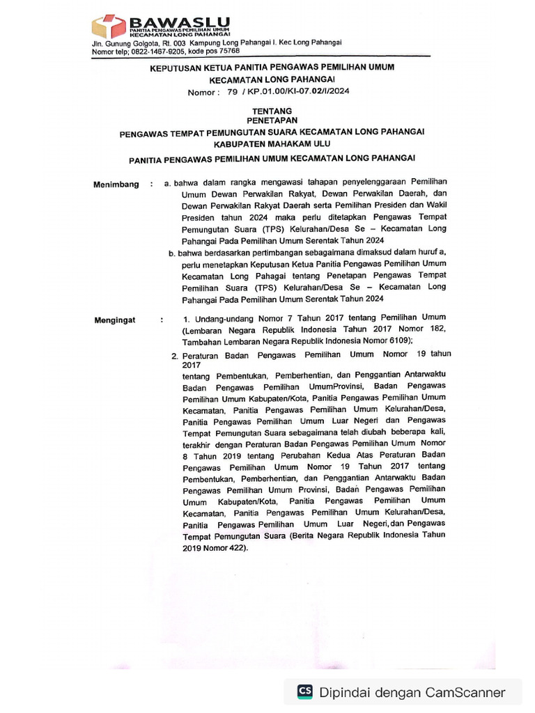 SK PTPS Panwas Long Pahangai | PDF