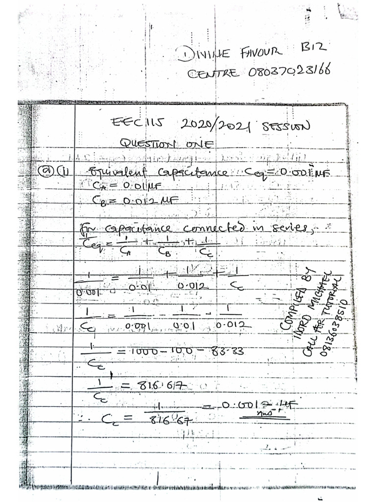 Eec 115 Past Questionw-1 | PDF