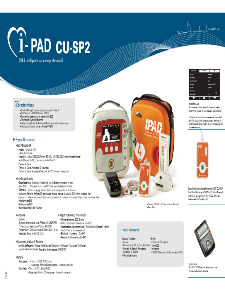 DESFIBRILADOR-IPAD-CU-SP2_240718_220547 (1) | Descargar gratis PDF | Reanimación cardiopulmonar ...
