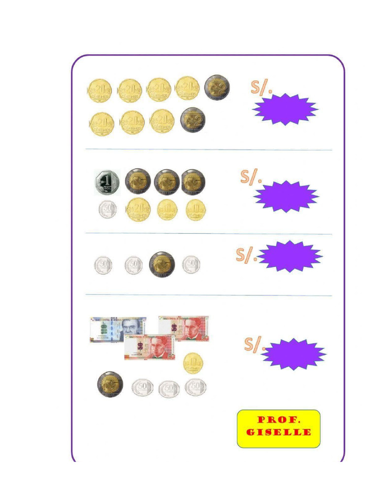 Ejercicios Monedas | PDF