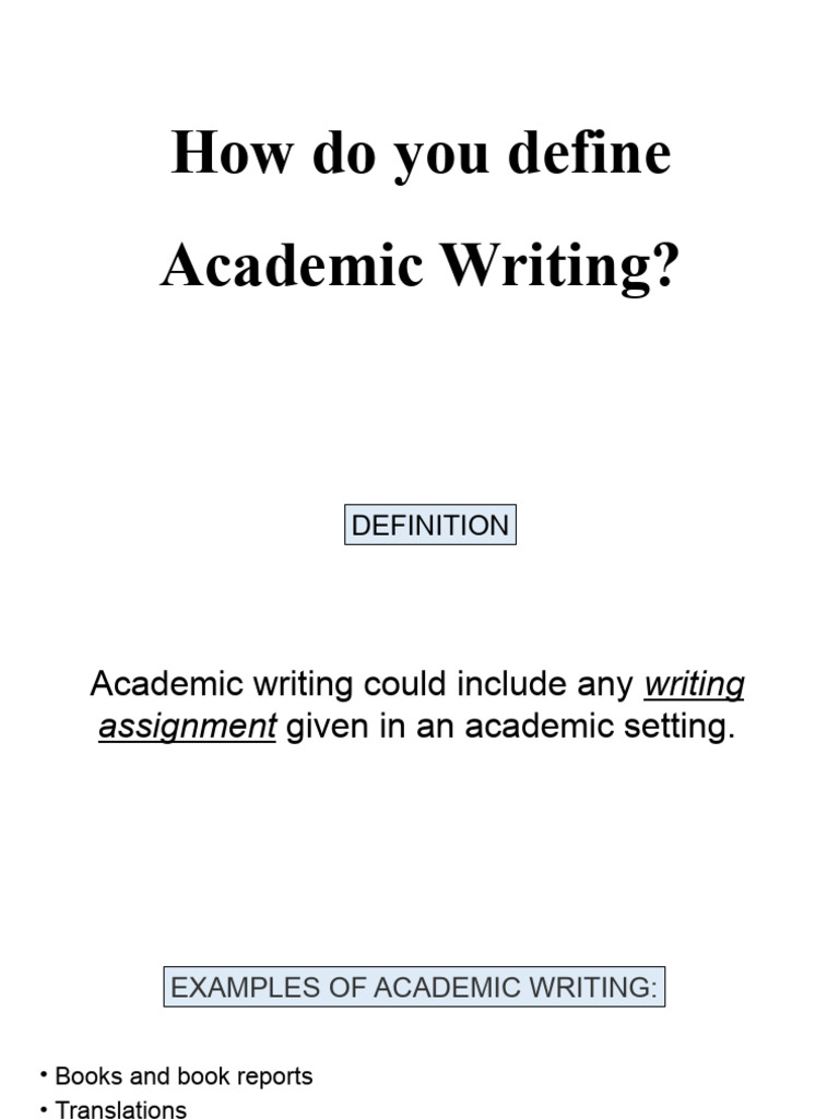 Academic Writing Tips | PDF