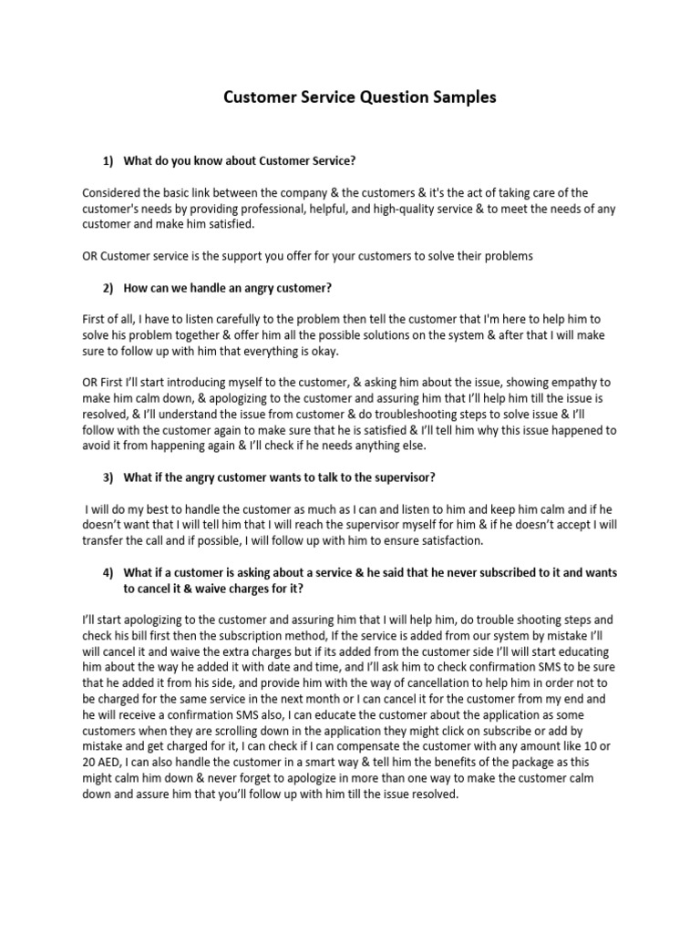 CS Interview Question Samples | PDF | Subscription Business Model