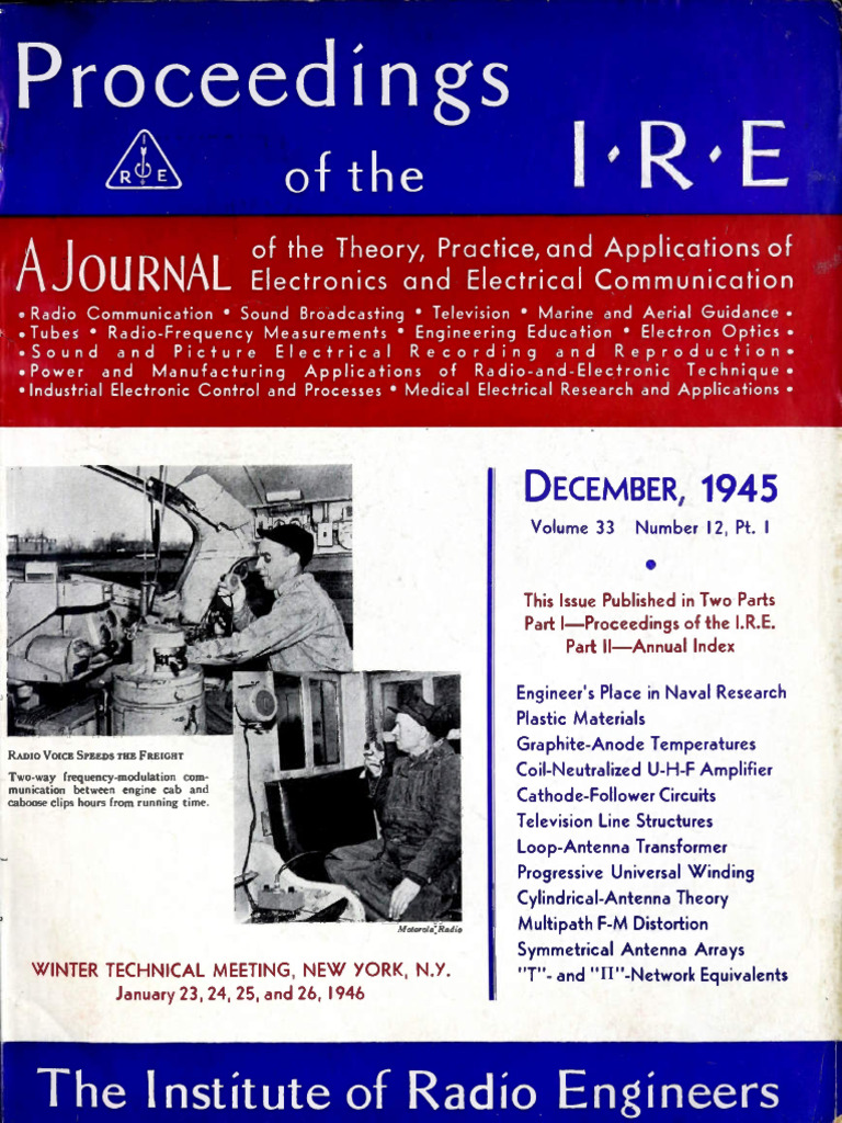 Ire 1945 12 | PDF | Electron | Physical Chemistry