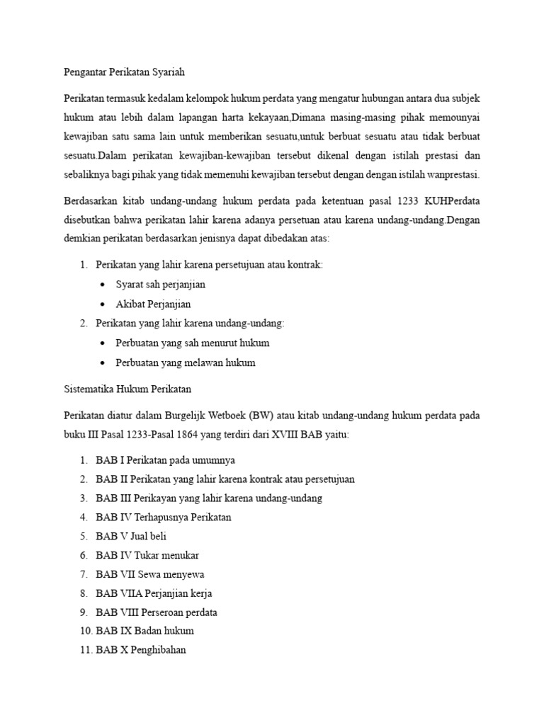 Materi H.Perikatan Syariah | PDF | Hukum