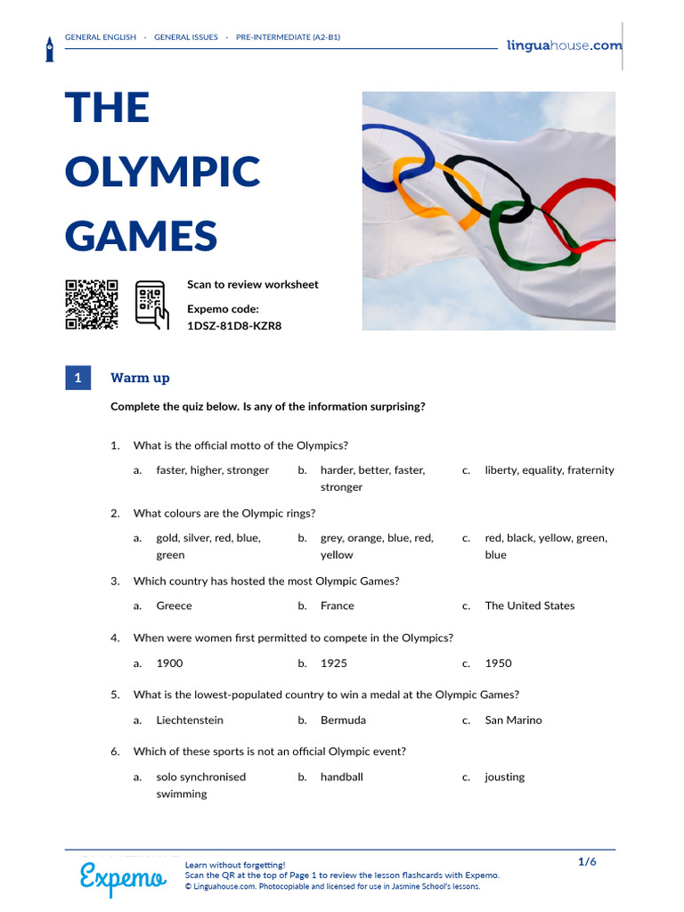 The Olympic Games British English Teacher 2 | PDF | Sports | Olympic Games