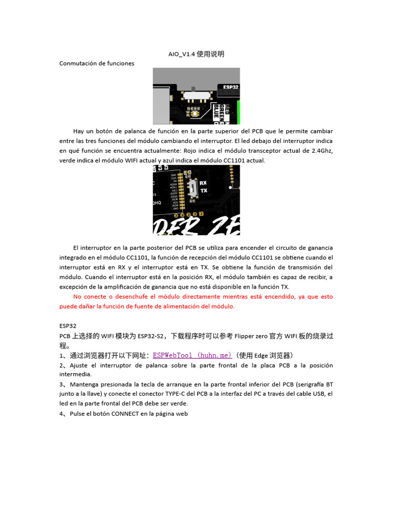 Espwebtool (Huhn - Me) | PDF | Cambiar | Placa de circuito impreso