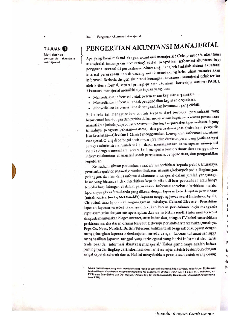 Bab 1 Akuntansi Manajerial | PDF