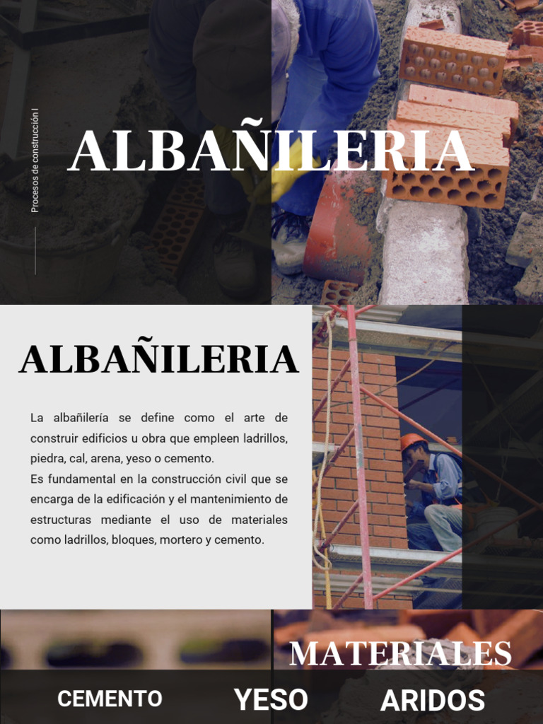 Técnicas y Materiales de Albañilería | PDF | Albañilería | pared