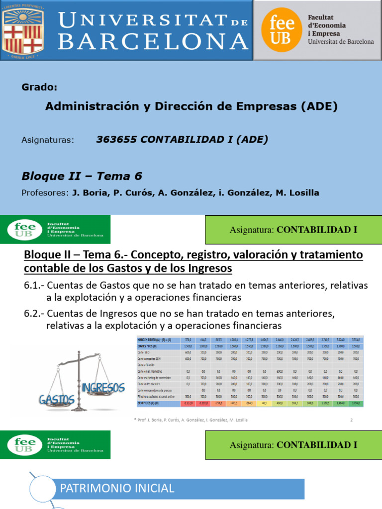 Cas-23-24 - Ub - Fee - Ade - Contabilidad 1r Curso - B II - T 6 | PDF | Contabilidad | Impuestos