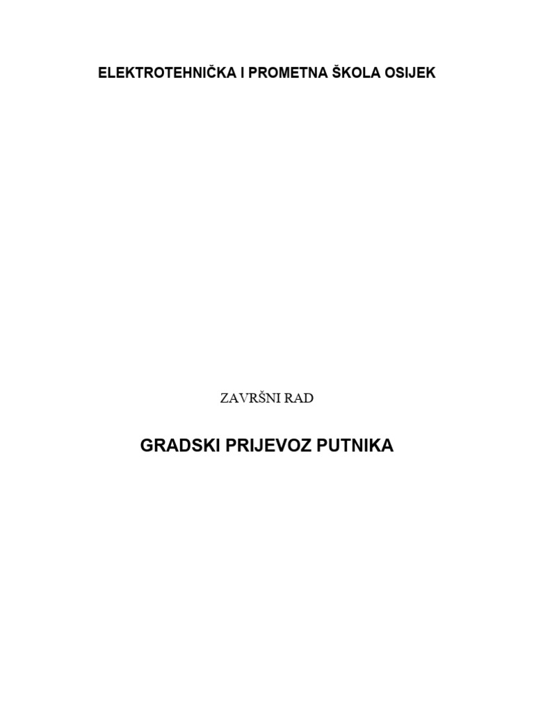 Zavrsni - Elektrotehnicka I Prometna Skola Osijek - Copyy | PDF