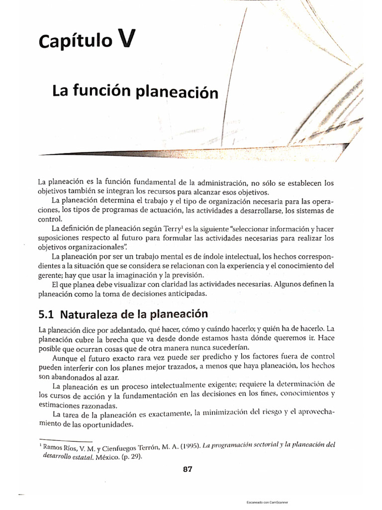 Capitulo 5 Funciòn de Planeaciòn | PDF