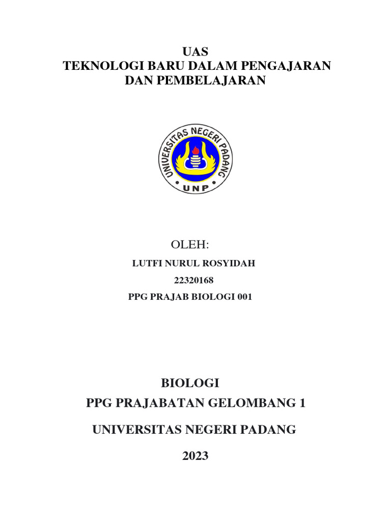 Uas Teknologi Baru Dalam Pengajaran Dan Pembelajaran | PDF