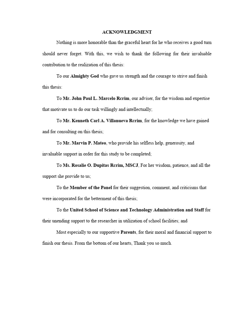 Acknowledgment With Appendices | PDF | Career & Growth