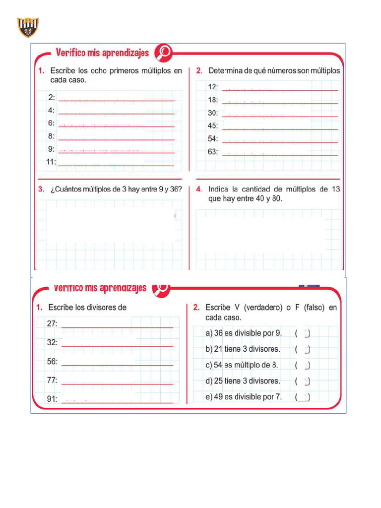 Multiplos y Divisores | PDF