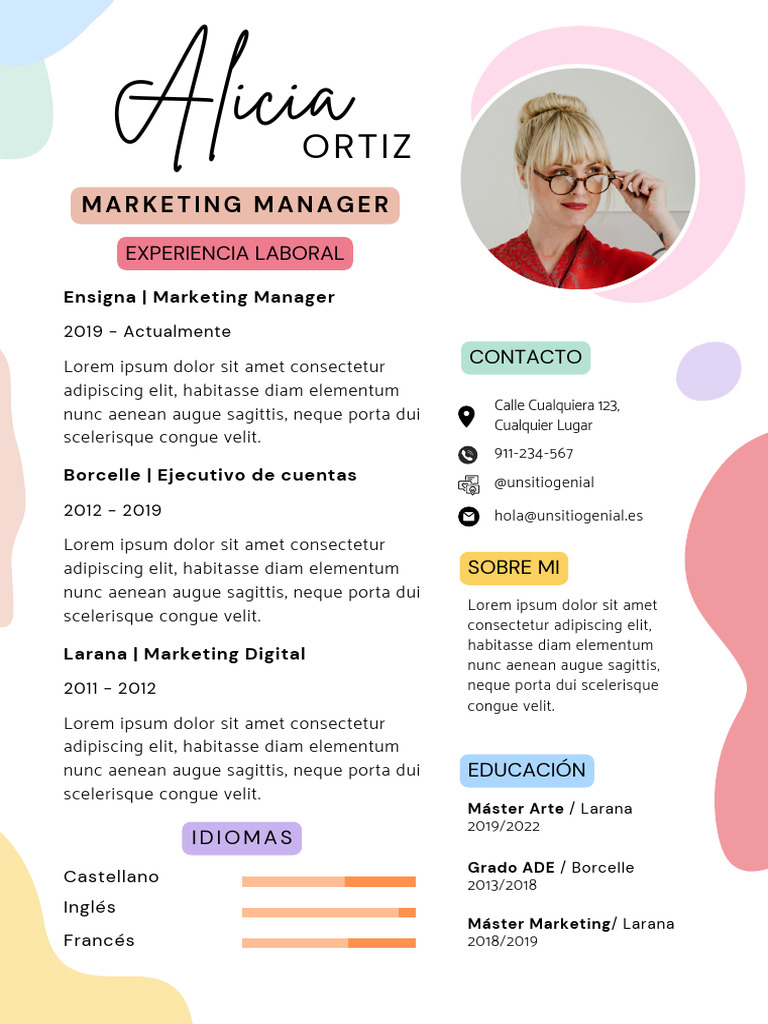 Curriculum Vitae CV Original Multicolor | PDF