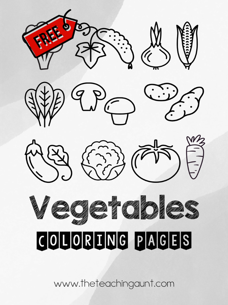 Vegetables Coloring Pages A4 | PDF