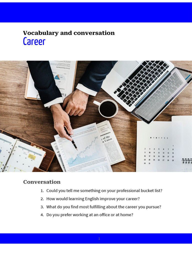 Career Pt. 2 Conversation Class | PDF | Business Process | Social ...