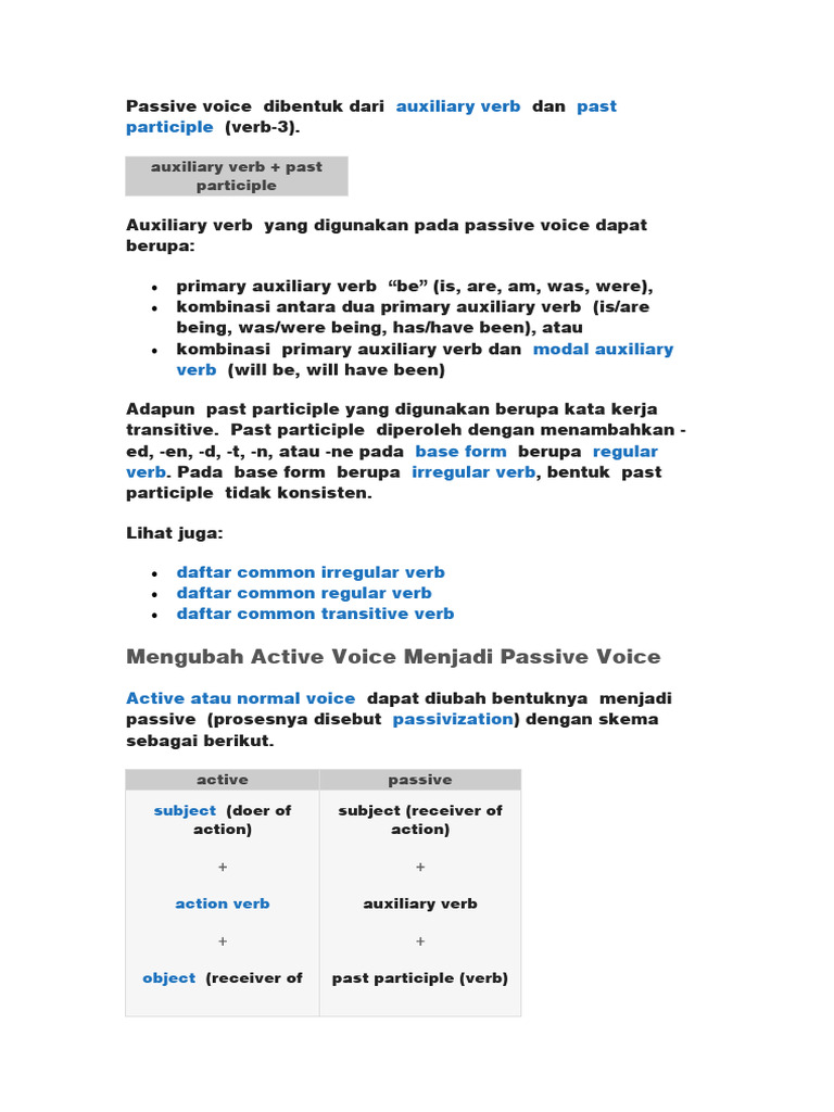 Passive Voice Dibentuk Dari | Download Free PDF | Verb | Plate Tectonics