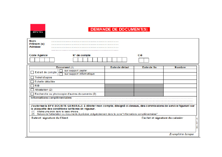Demande de Documents | PDF
