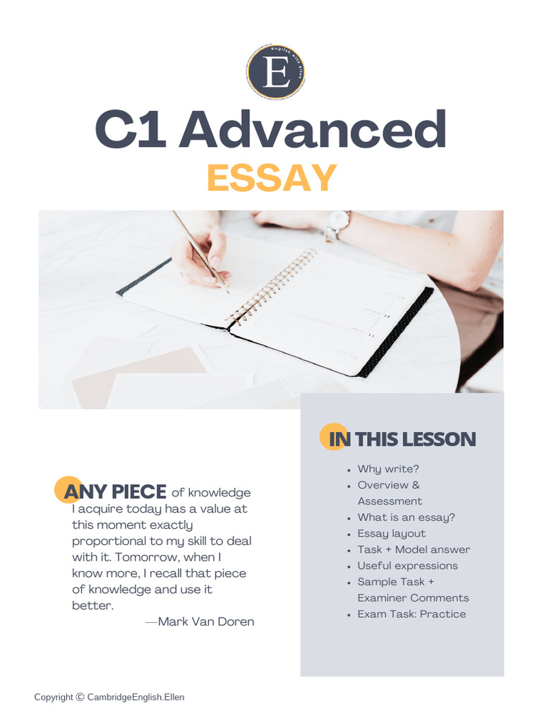 Essay C1 Advanced English With Ellen.02 | PDF | Essays | Human ...