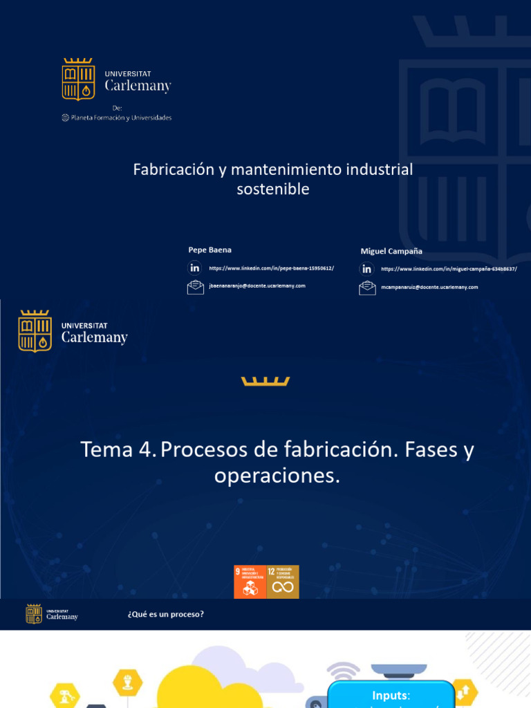 Tema 4. Procesos de fabricación. Fases y operaciones. | PDF | Calidad (comercial) | Ingeniería